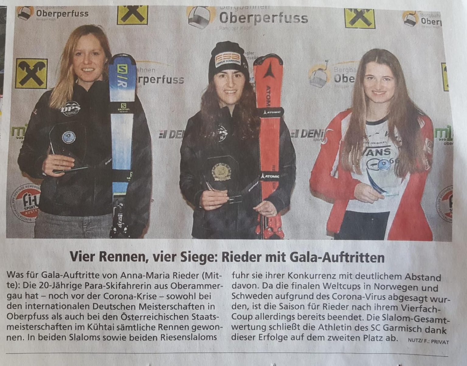 Anna-Maria Rieder mit Gala Auftritten